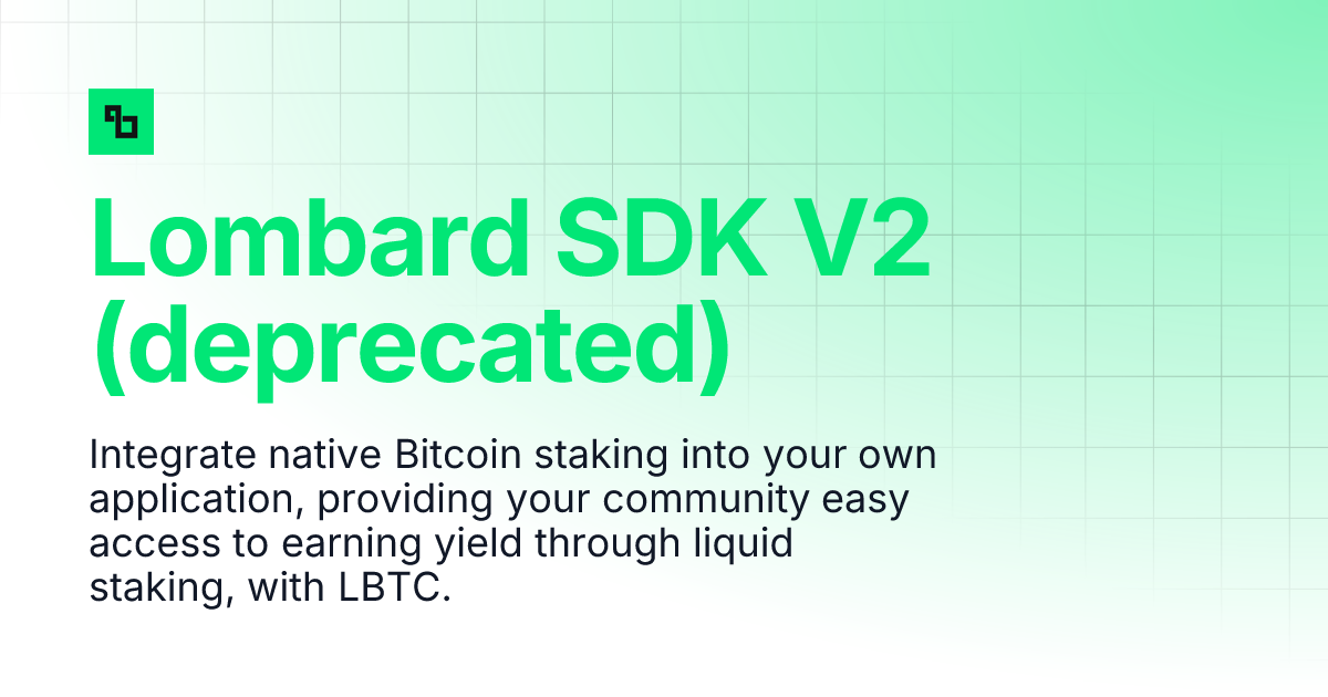 Lombard SDK V2 (deprecated) | Lombard